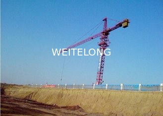 52m Height Under Hook 7034 stationary attached Tower Crane Luffing Crane with 52.5m Boom