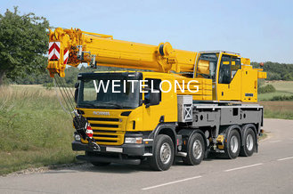 Yellow Diesel Truck Crane QY35K5 / Telescopic Boom Crane with 36930kg Payload