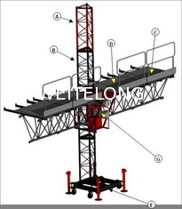 3P, 380V, 50Hz 8.3 m / min Single Mast Climbing Work Platform STC100 D