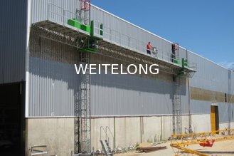 Double Mast Customized 30m Aerial Twin Mast Climbing Work Platform For Construction Of The Walls