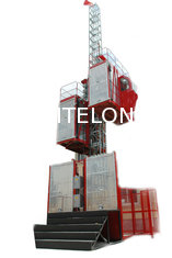 Double Cage Red Construction Material Hoists Box for Electric Power Plants