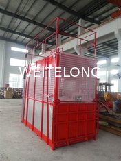 Floor / Sliding Door Construction Hoist Elevator Single Or Double Cages
