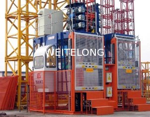 4T Construction Hoist Elevator with Single / Twin Cage , Building Lifting Machine