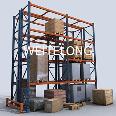 Heavy Duty Selective Pallet Racking System , Warehouse Pallet Storage Rack Shelving