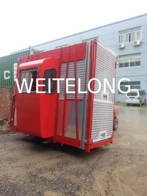 Construction Double Cage Hoist SC100 TD With VFD Operator Cab