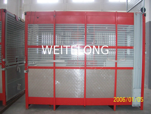 Hot Dipped Zinc Construction Hoists , 36m/min 380V 50HZ Single Cage Hoist