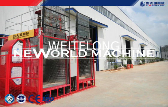 SC200 / 200 double Cage Hoist , construction building hoist motion cage