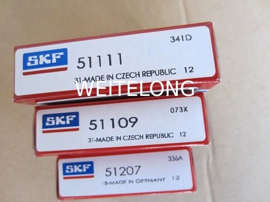 51111 Z1V1 P6 SKF Ball Thrust Bearing Brass / Steel Cage Bearings