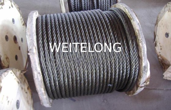 Astm Din Standard Galvanized Stainless steel wire 6 x 37 For Hoist