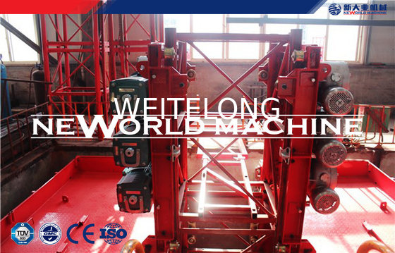 Durable power 2 ton Double Cage Hoist Normal / frequency personnel hoist