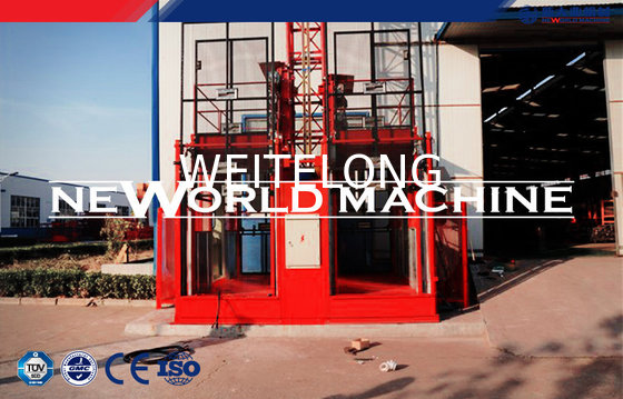Durable power 2 ton Double Cage Hoist Normal / frequency personnel hoist