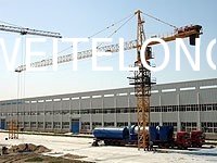 52m Height Under Hook 7034 stationary attached Tower Crane Luffing Crane with 52.5m Boom