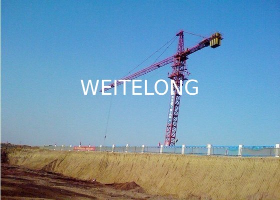 52m Height Under Hook 7034 stationary attached Tower Crane Luffing Crane with 52.5m Boom