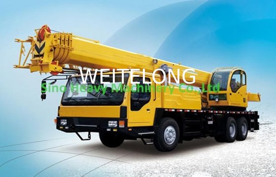 Yellow Diesel Truck Crane QY35K5 / Telescopic Boom Crane with 36930kg Payload