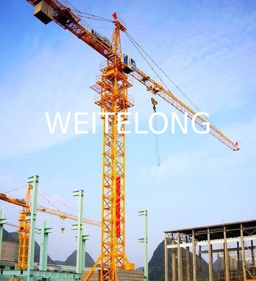 46.2m Basic height Tower Crane TC6010 Luffing Crane With Trolleying m/min 42.8/ 21.4 4.5/3