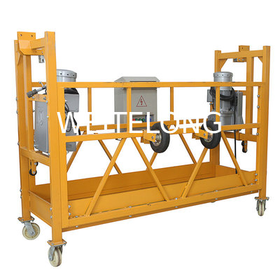 Yellow Steel Suspended Access Platform 2 Meters ZLP500 With 3 Phase Motor