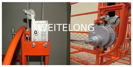 2m - 6m Pedal Safe Suspended Access Platform Construction Equipment