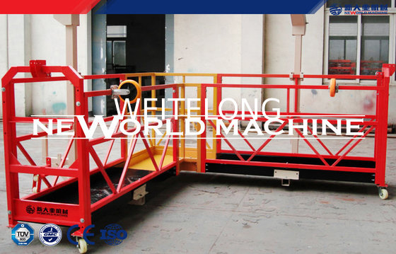 Steel Wire Rope Suspended Platform 1.8kw 100 - 300M gondola window cleaning equipment
