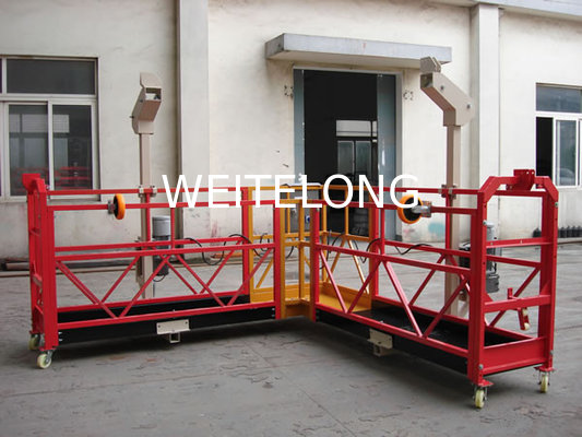 Red 90 Degree Steel Powered High Working Suspended Platform Cardle for Building Cleaning
