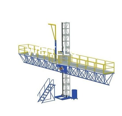 1000 kg Single Mast Climbing Work Platform for Working Height 100 m