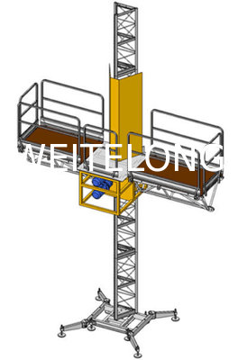 Window Cleaning Mast Climbing Work Platform , Construction Lifting Platform