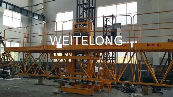 380V 60HZ Mast Climbing Working Platform 1000kgs Load Capacity 8.5m / min