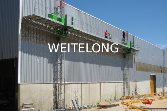 Double Mast Customized 30m Aerial Twin Mast Climbing Work Platform For Construction Of The Walls