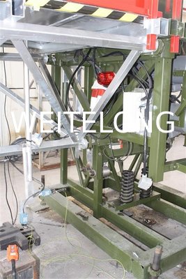 Outside Wall Painted Mast Climbing Work Platform  Rack and Pinion 3 phase  Washing