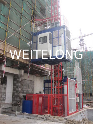 50m Mast Climbing Work Platform 2000kgs Single And Double Cages