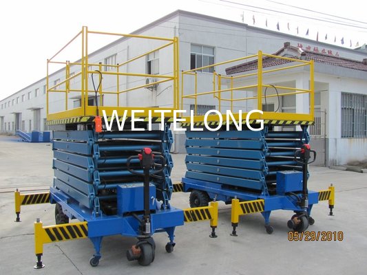 AC 220V 380V Electric Scissor Lift Aerial Work Platform with 1750 - 12000 mm