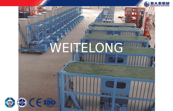 Self-propelled aerial work platform , Mobile elevating work platform safety single / double mast