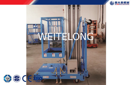 Self-propelled aerial work platform , Mobile elevating work platform safety single / double mast
