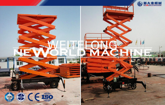 16m Mobile Hydraulic Platform Lift  DC 24V Powered , hydraulic lift platform