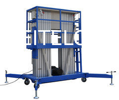 10m Double Mast Aerial Hydraulic Lift Platform with Electrical Wheels / Extension Platform