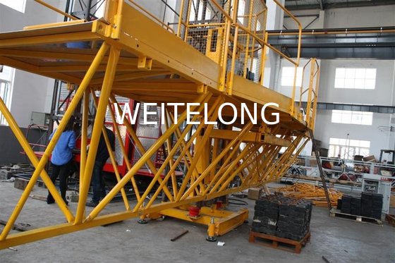 Mobile Elevating Mast Climbing Work Platform Steel Galvanized 3 Phase