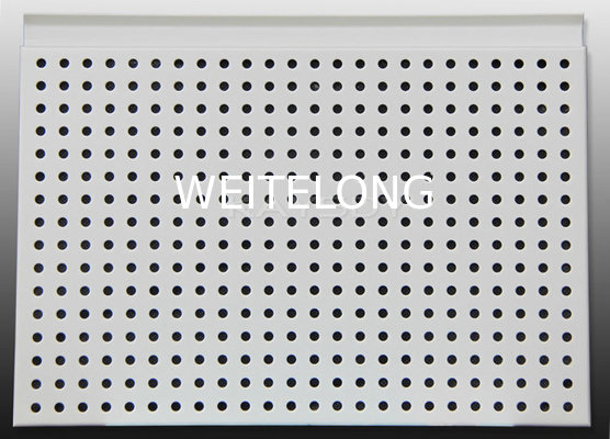 Exterior Decorative Suspended perforated metal ceiling panels Light Weight