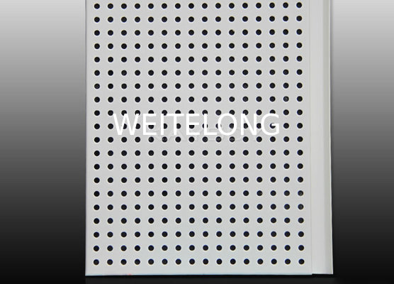 Exterior Decorative Suspended perforated metal ceiling panels Light Weight