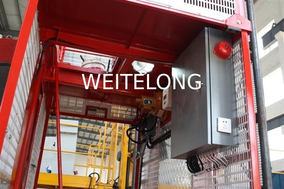 Double Cage Construction Material Hoists 36m/min 60HZ Ketong SC200 200TD