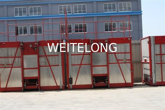 Painted Or Hot Dipped Zinc Construction Material Hoists 1000kgs - 3200kgs