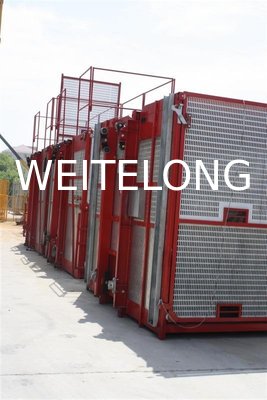 Painted Or Hot Dipped Zinc Construction Material Hoists 1000kgs - 3200kgs