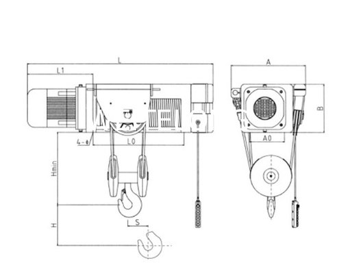 Critical Lift Custom Foot Mounted Twin Hook Wire Rope Hoists SH Fixed