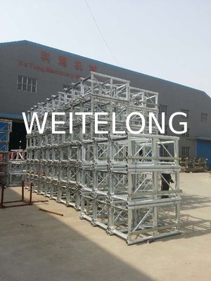 100m Single Cage Construction Hoist Elevator , Steel Galvanized Material