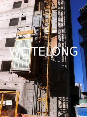 Electric Construction Hoist Elevator Single Cage , Building Lift