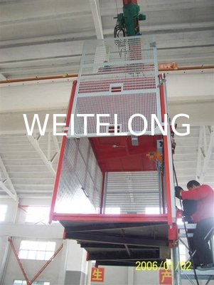 Electric Construction Hoist Elevator Single Cage , Building Lift