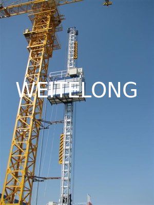 Electric Construction Hoist Elevator Single Cage , Building Lift