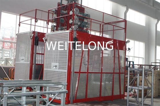 Building Construction Hoist Elevator 2000kgs Load Capacity