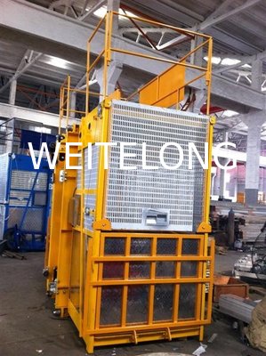 Easy Operated Construction Hoist Elevator Single And Double Cages