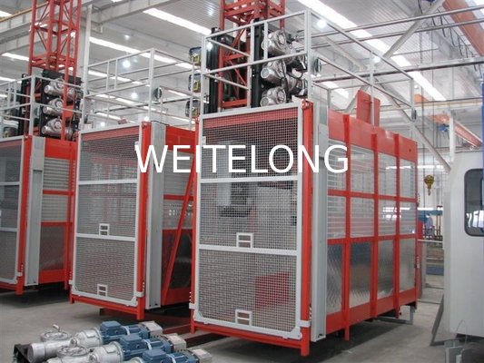 Easy Operated Construction Hoist Elevator Single And Double Cages