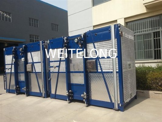 Red 3, 200kg Load Capacity Twin Cage SC200 Lifting Building Hoist Elevator
