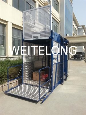 Yellow 2000kg Load Capacity Twin Cage SC200 Lifting Construction Hoist Elevator